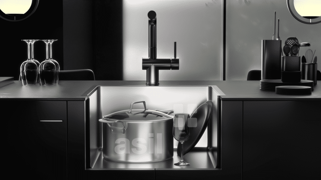 Asilkrom AS354 Kitchen Sink Stainless Steel Kitchen Sink. Under Counter ...